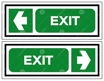Exit Symbol Sign, Vector Illustration, Isolate on White Background ...