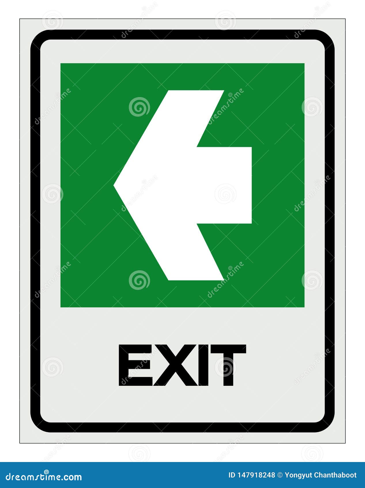 Exit Symbol Sign, Vector Illustration, Isolate on White Background ...
