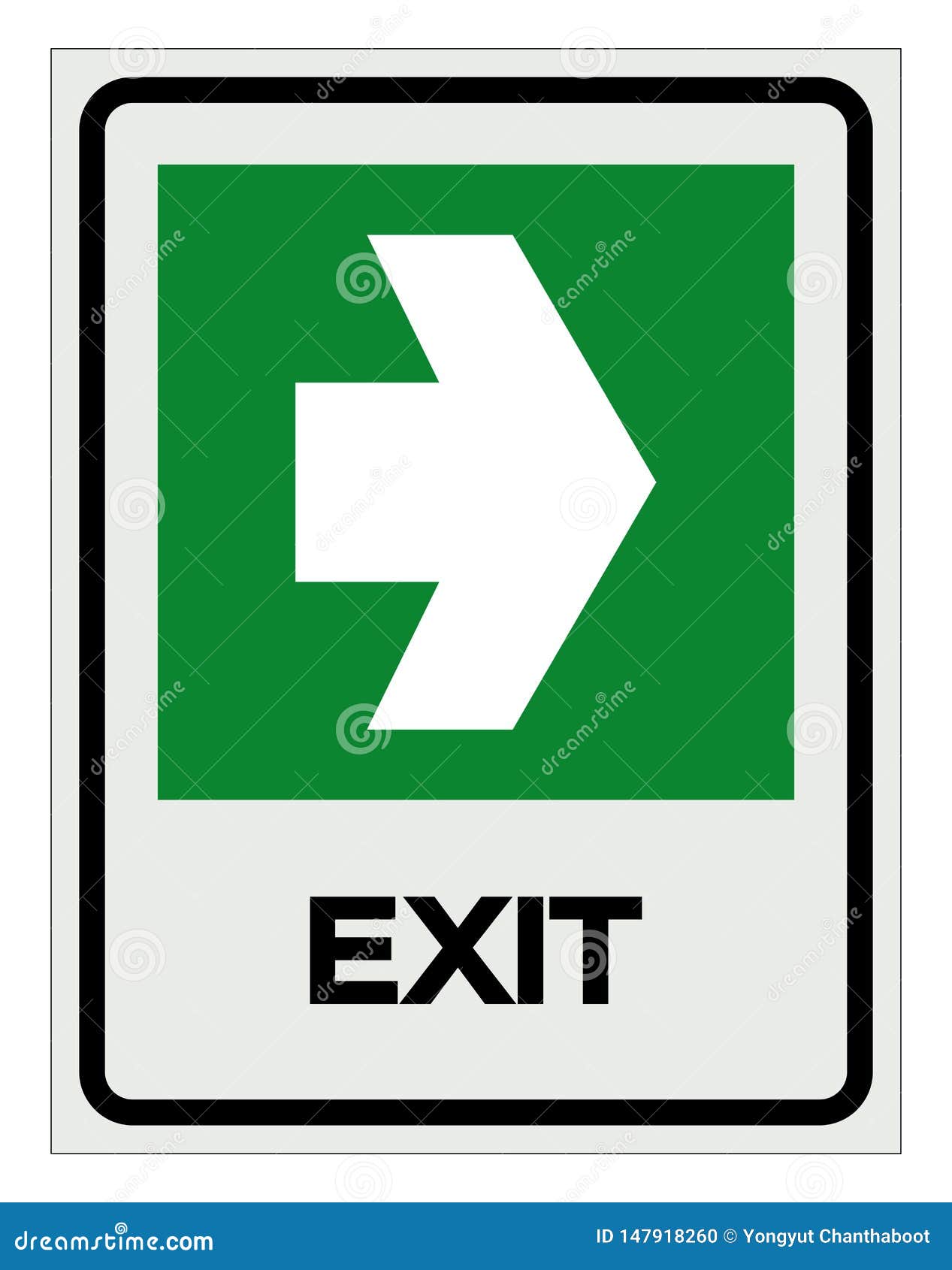 Exit Symbol Sign, Vector Illustration, Isolate on White Background ...