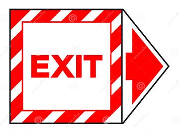 Exit Symbol Sign, Vector Illustration, Isolate on White Background ...