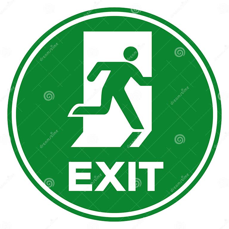 Exit Symbol Sign, Vector Illustration, Isolate on White Background ...