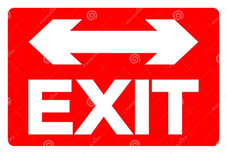 Exit Symbol Sign, Vector Illustration, Isolate on White Background ...