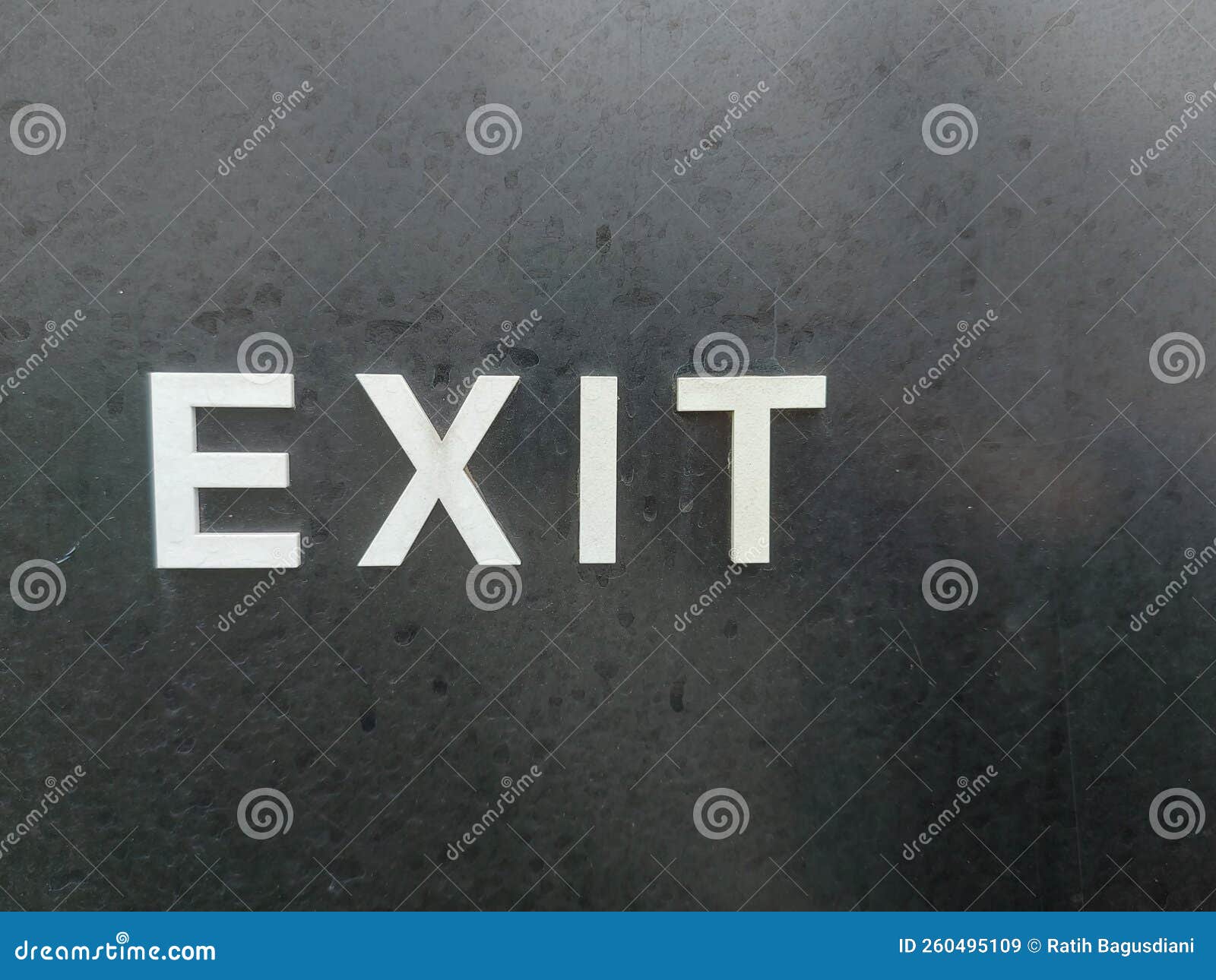 Exit text stock image. Image of label, iron, font, copy - 260495109