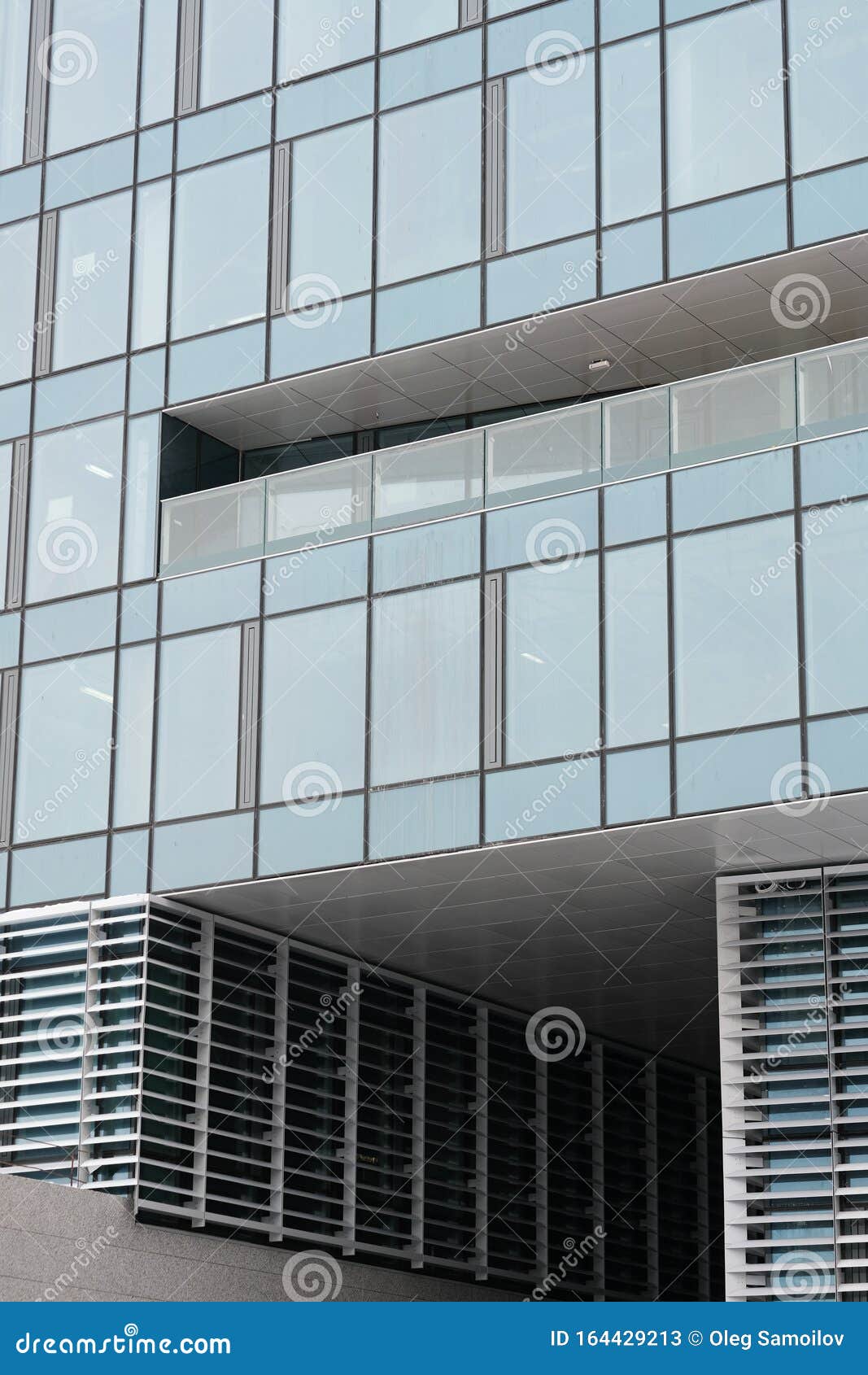 Exit To the Balcony. Modern Architecture. the House is Made of Glass ...