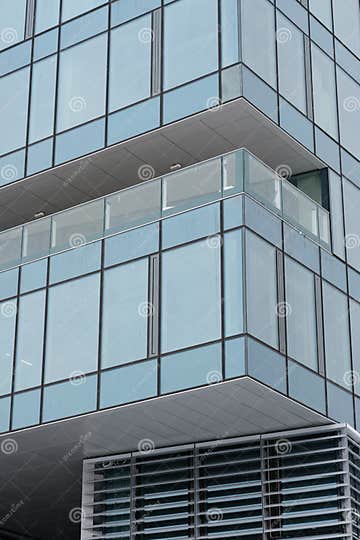 Exit To the Balcony. Modern Architecture. the House is Made of Glass ...