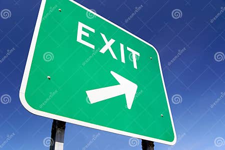 Exit traffic sign stock photo. Image of arrow, information - 20614026
