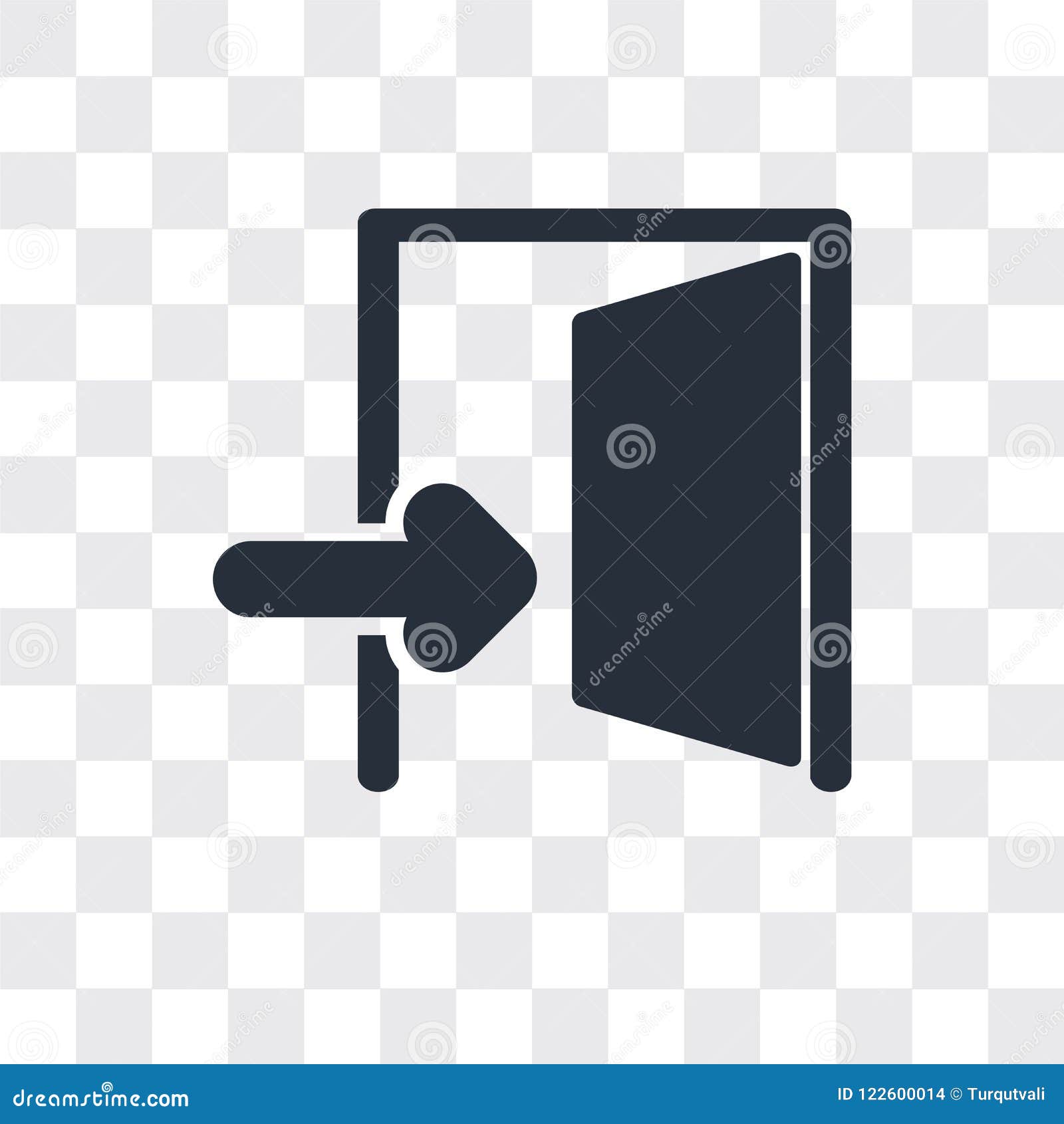 Exit Vector Icon on Transparent Background, Exit Logo Design Stock ...