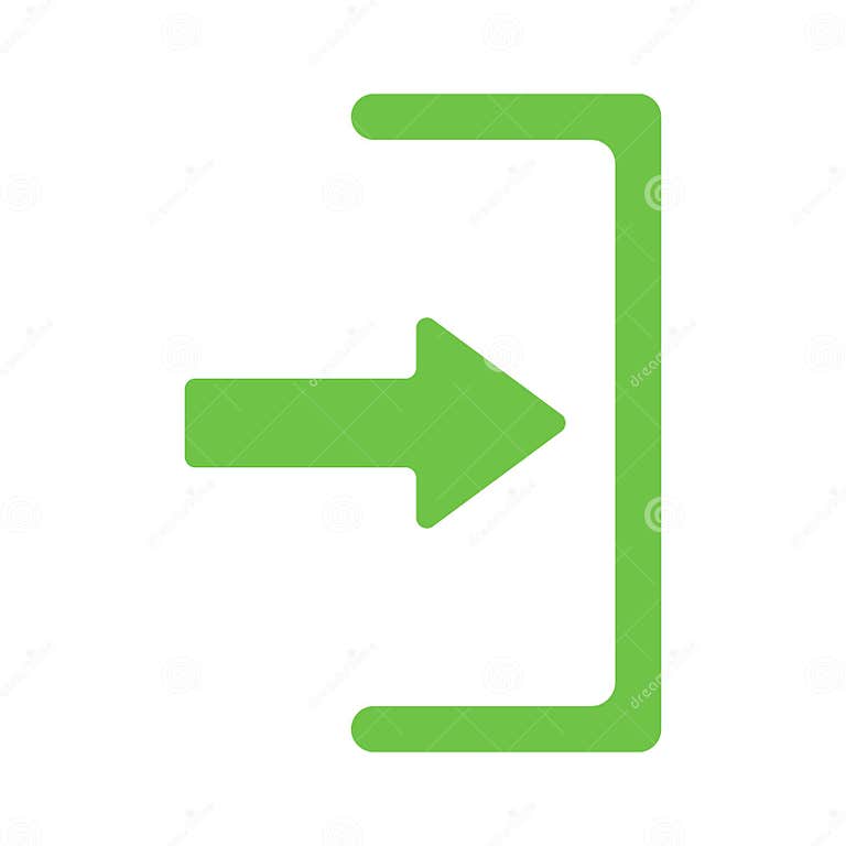 Exit Vector Icon. Vector Icon of Door and Arrows in Flat Style Meaning ...