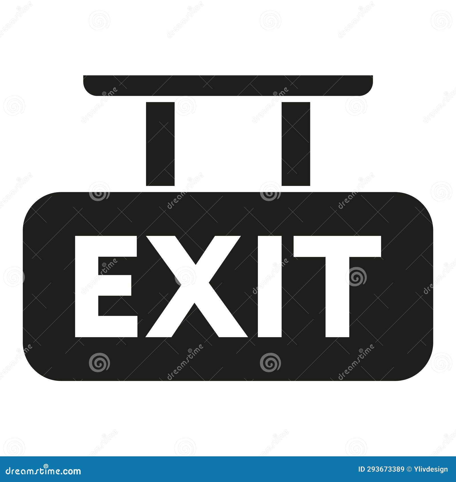 Exit Wall Sign Icon Simple Vector. Stair Escape Stock Vector ...