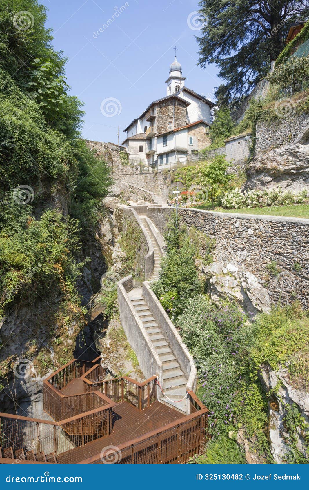 The Exit from Waterfall and Chasm Orido Di Bellano - Lago Di Como Lake ...