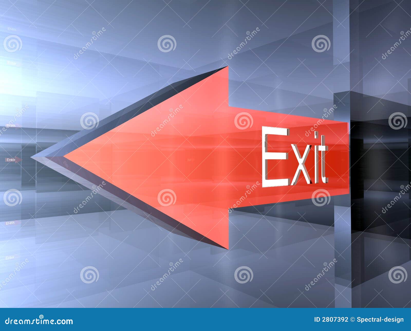 Exit - this way stock illustration. Illustration of graphic - 2807392