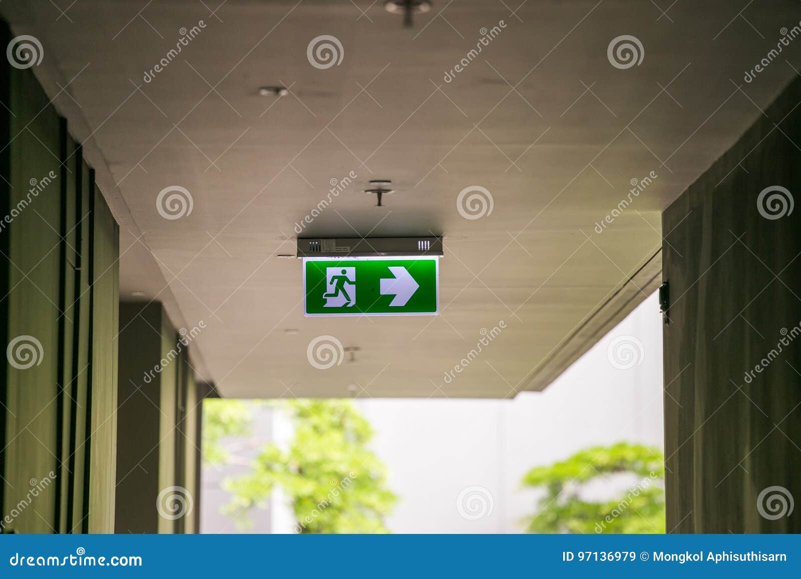 Exit way sign stock image. Image of information, green - 97136979