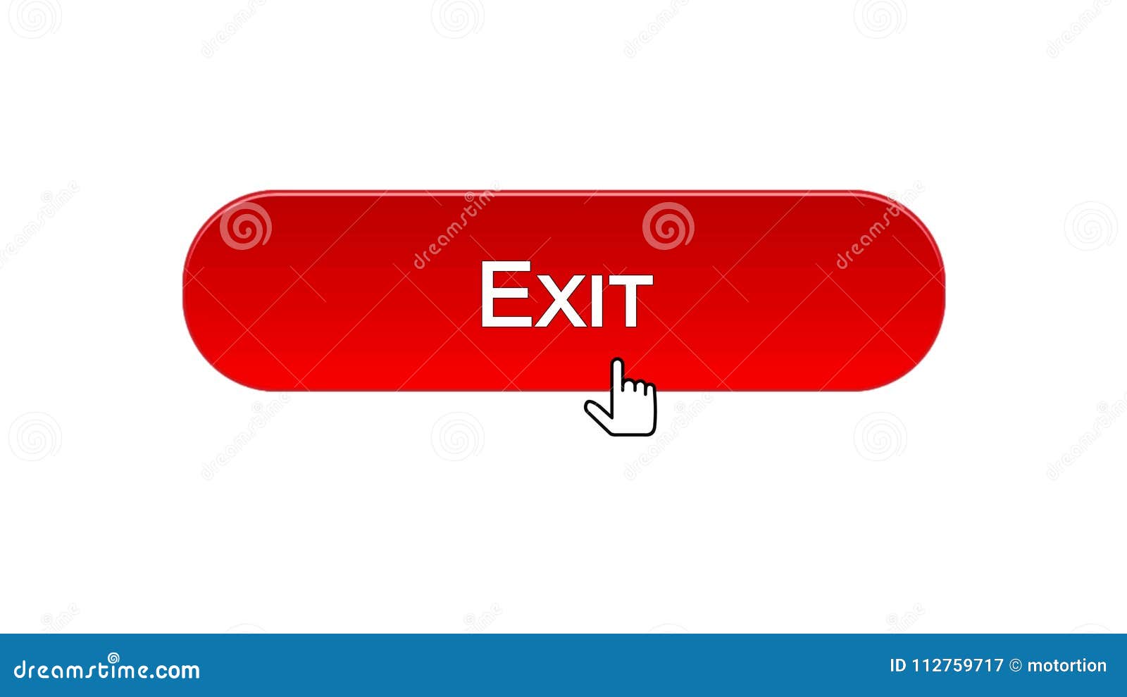 Exit Web Interface Button Clicked with Mouse Cursor, Red Color, Log-out ...