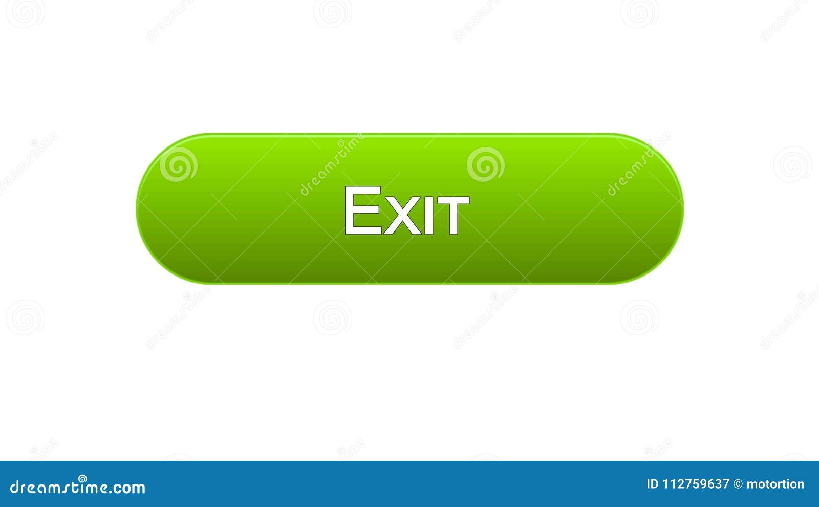 Exit Web Interface Button Green Color, Application Log-out, Internet ...