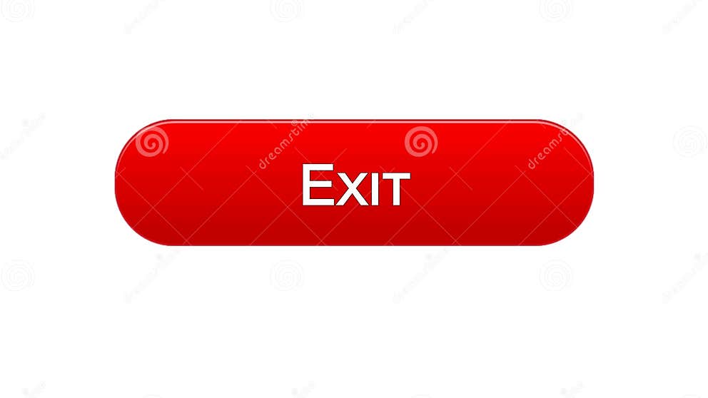 Exit Web Interface Button Red Color, Application Log-out, Internet Design Stock Illustration ...
