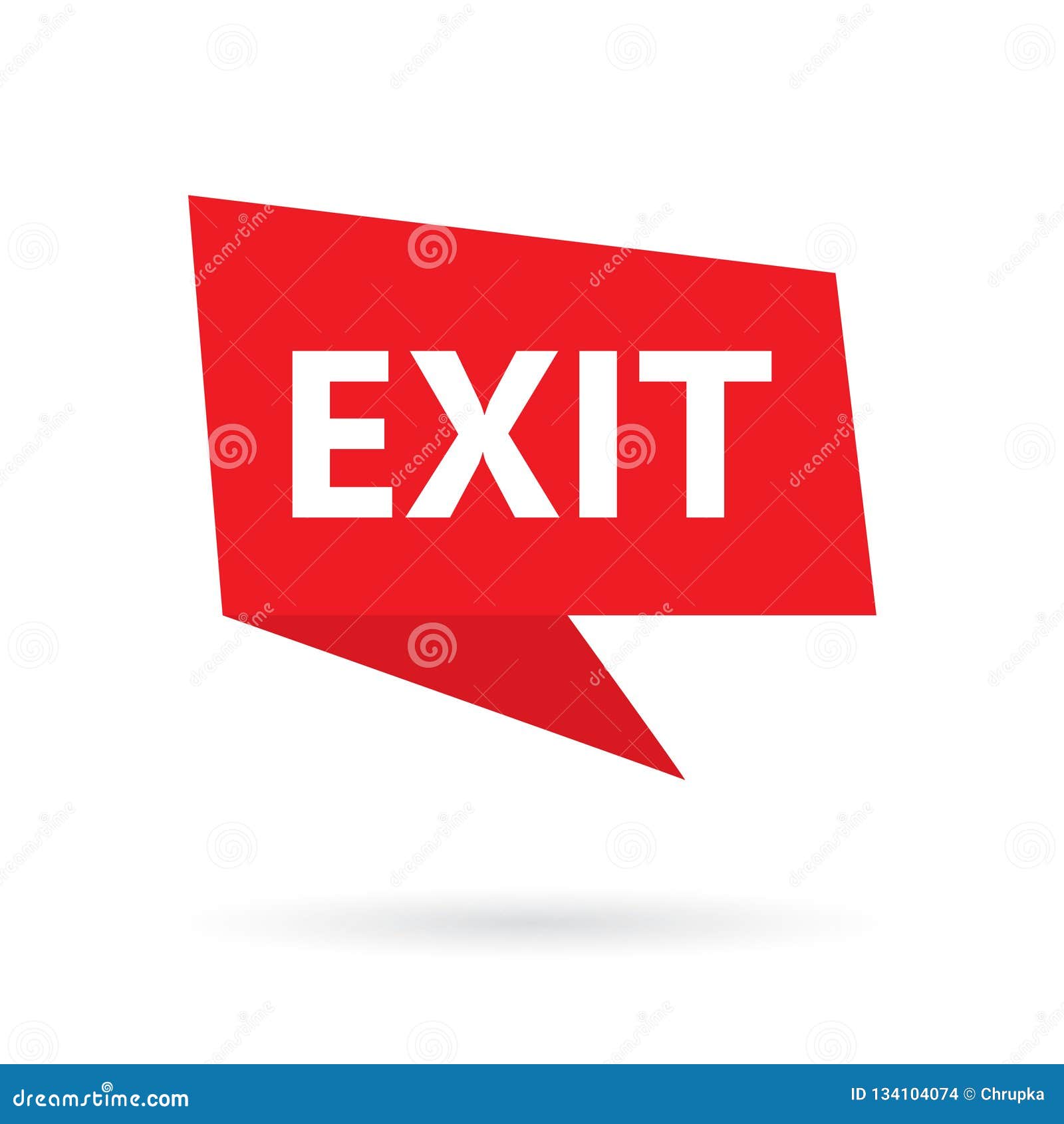 Exit Word on a Speach Bubble Stock Vector - Illustration of graphic ...