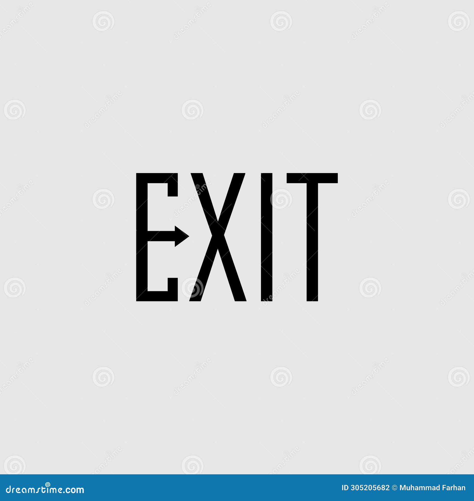 Exit Wordmark Logo Graphic Design Stock Illustration - Illustration of ...