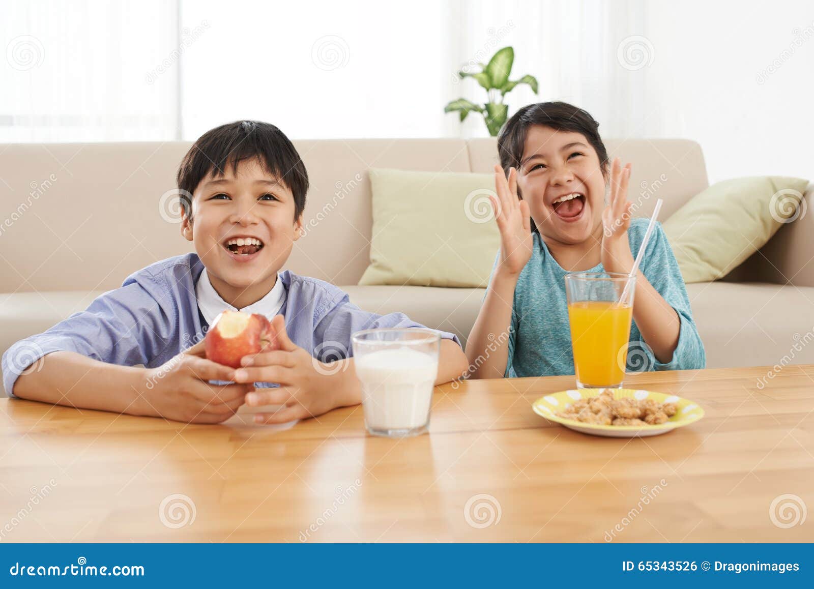 Exited children stock photo. Image of asian, girl, home - 65343526