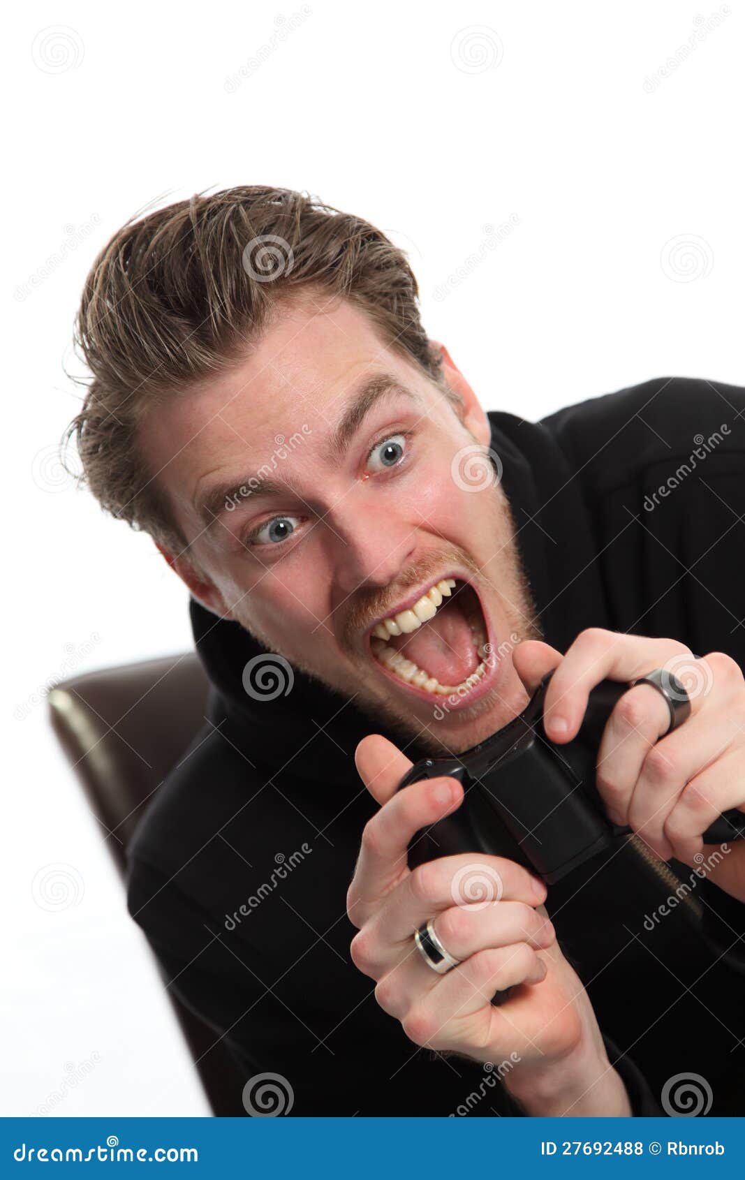 Exited videogamer stock photo. Image of pursuit, sega - 27692488