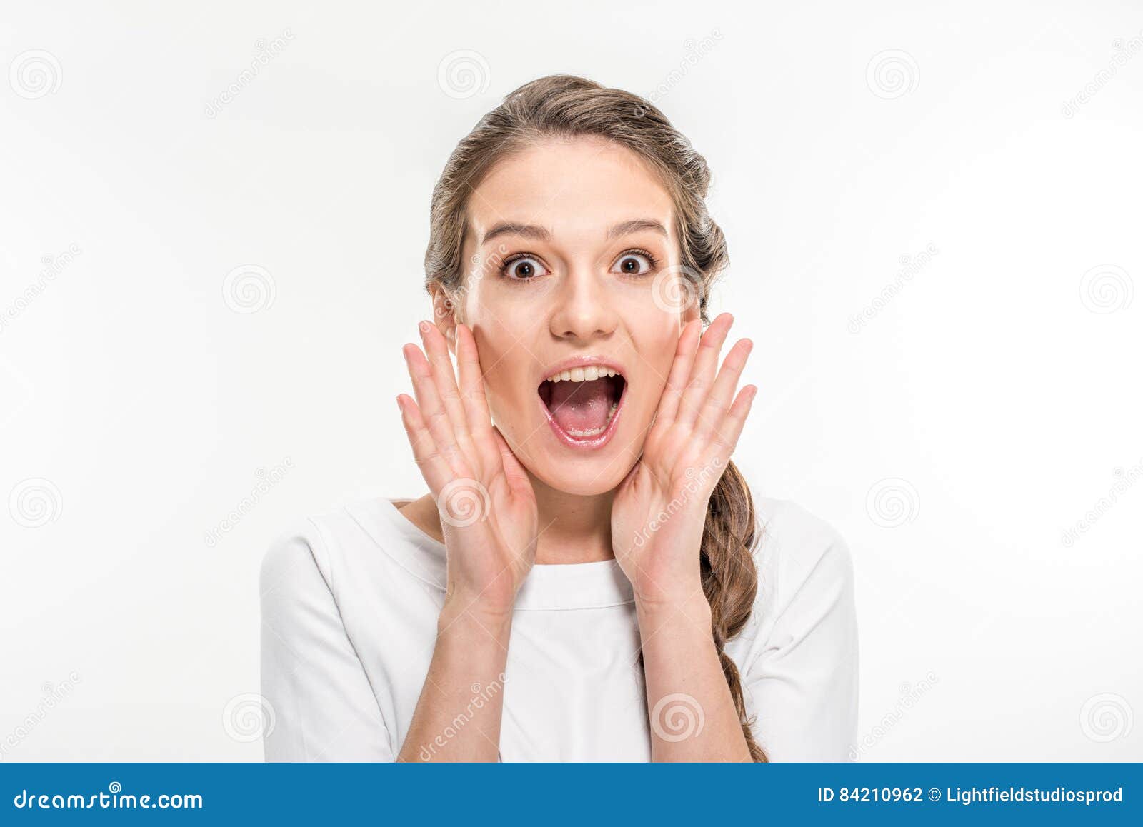 Exited young woman stock photo. Image of person, attractive - 84210962