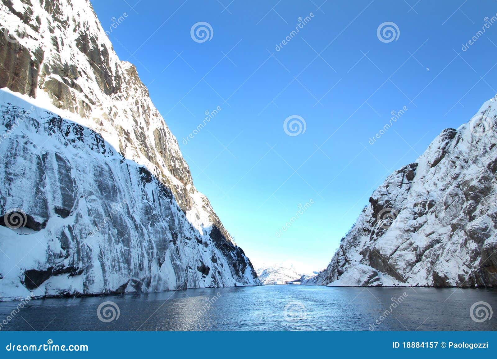 Exiting Trollfjord stock image. Image of iceberg, north - 18884157
