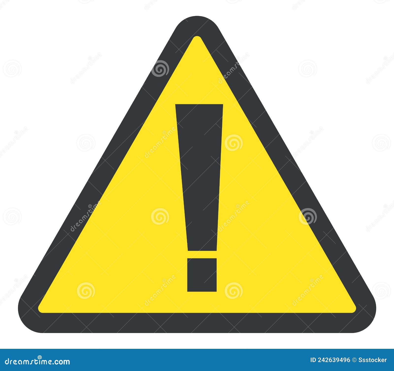 Triangle Attention Sign With Exclamation Mark Symbol Vector ...