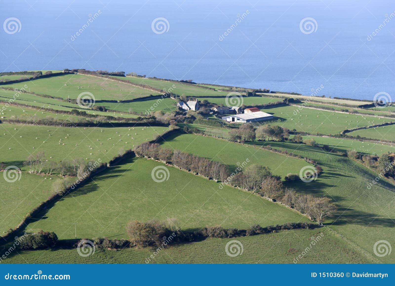Exmoor coastline stock photo. Image of english, fields - 1510360