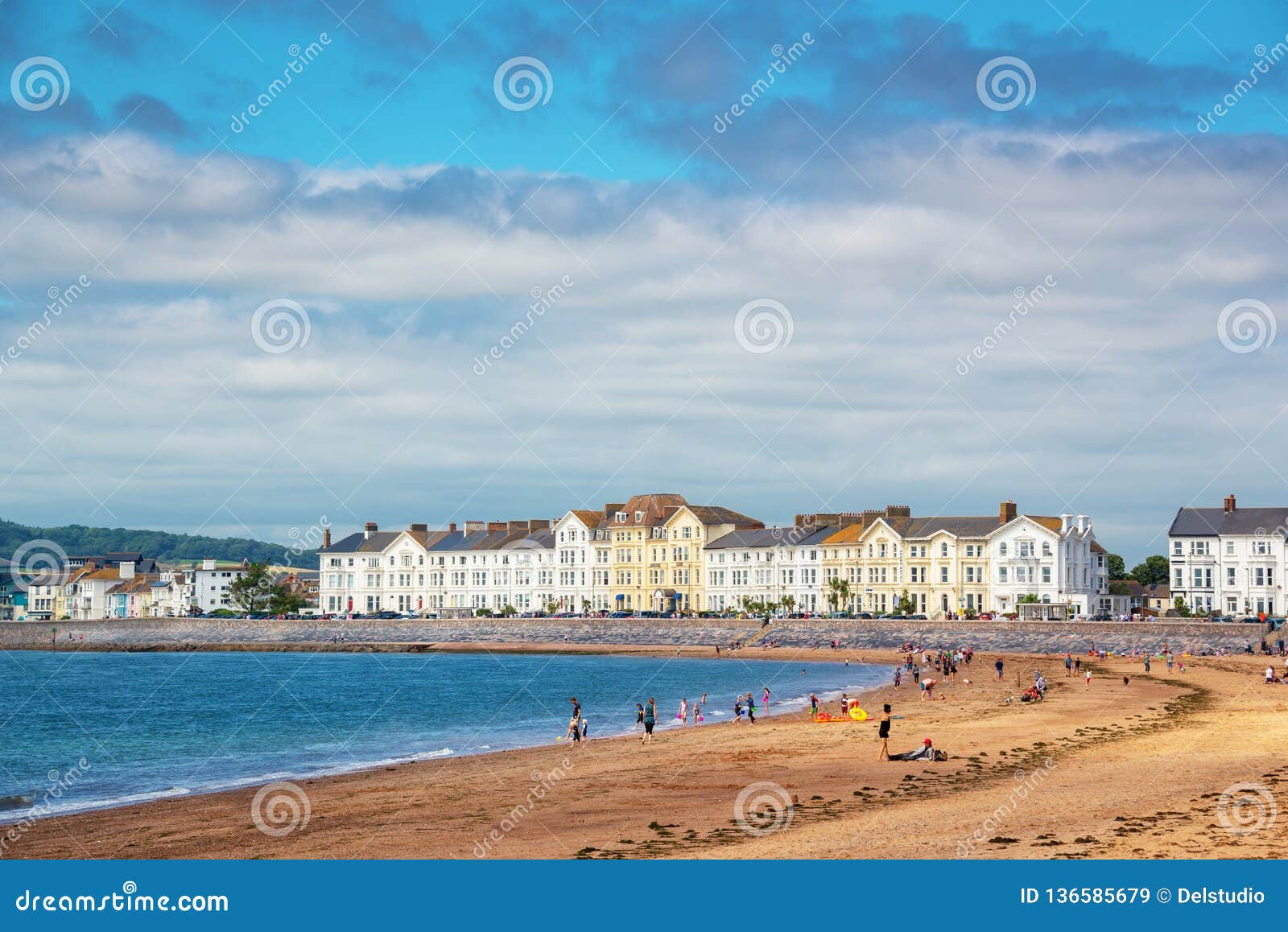 Exmouth Beach in Summer, Devon UK Editorial Stock Image - Image of ...
