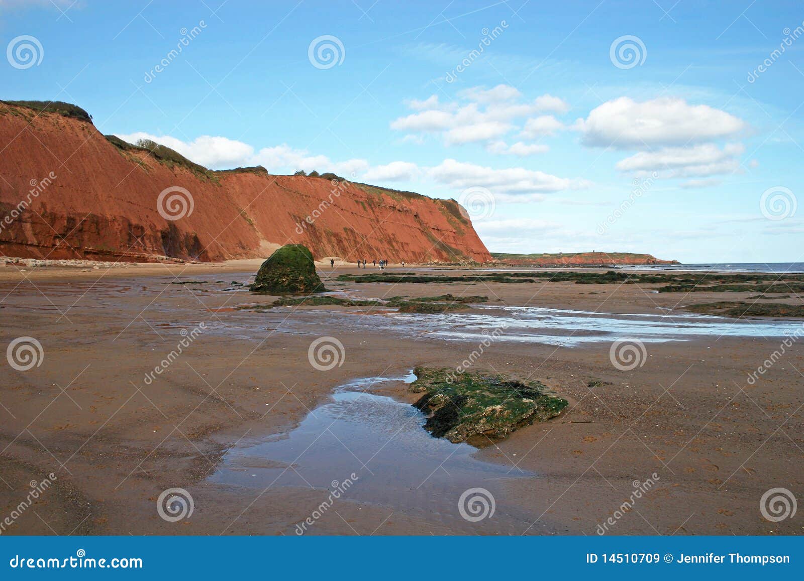 Exmouth cliffs and beach stock image. Image of sandstone - 14510709