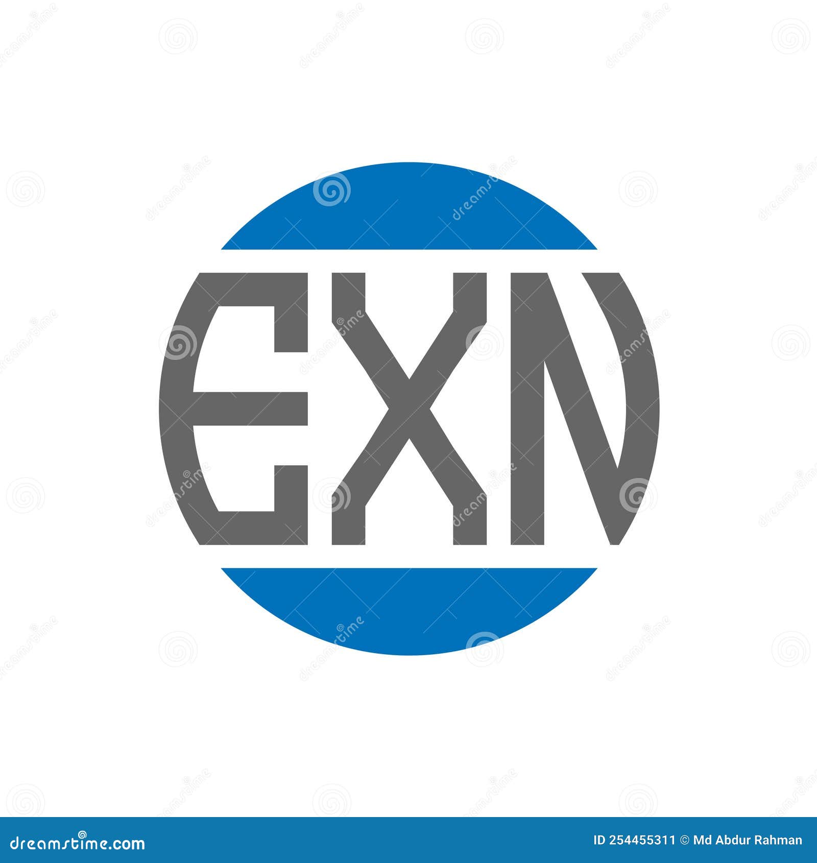 EXN Letter Logo Design on White Background. EXN Creative Initials ...