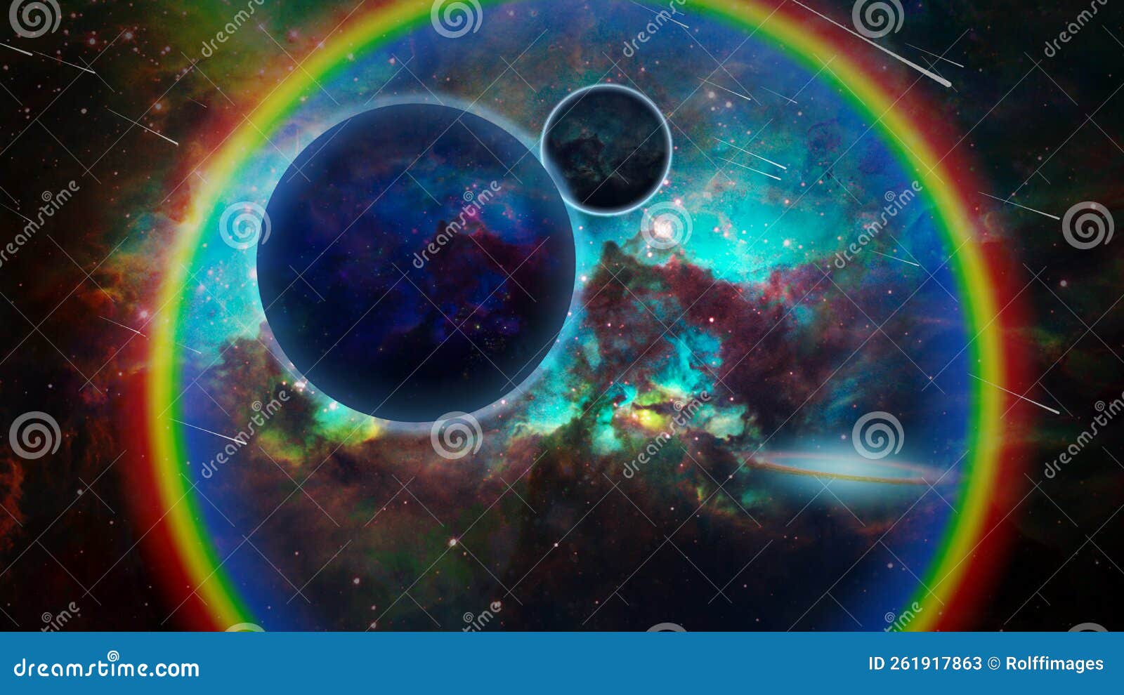 Exo Planets in Unknown Space Stock Illustration - Illustration of ...