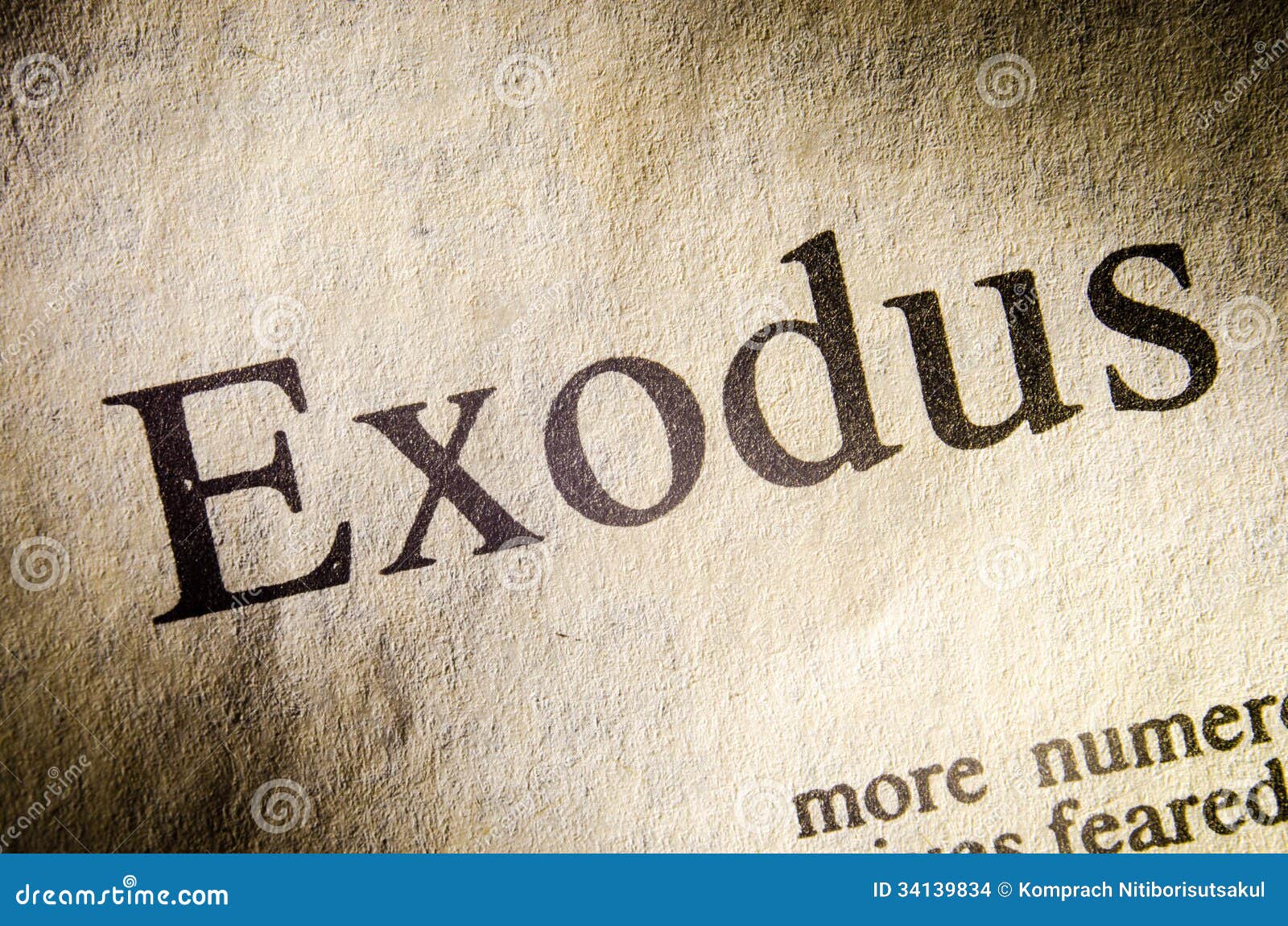 Exodus text header. stock photo. Image of bible, text - 34139834