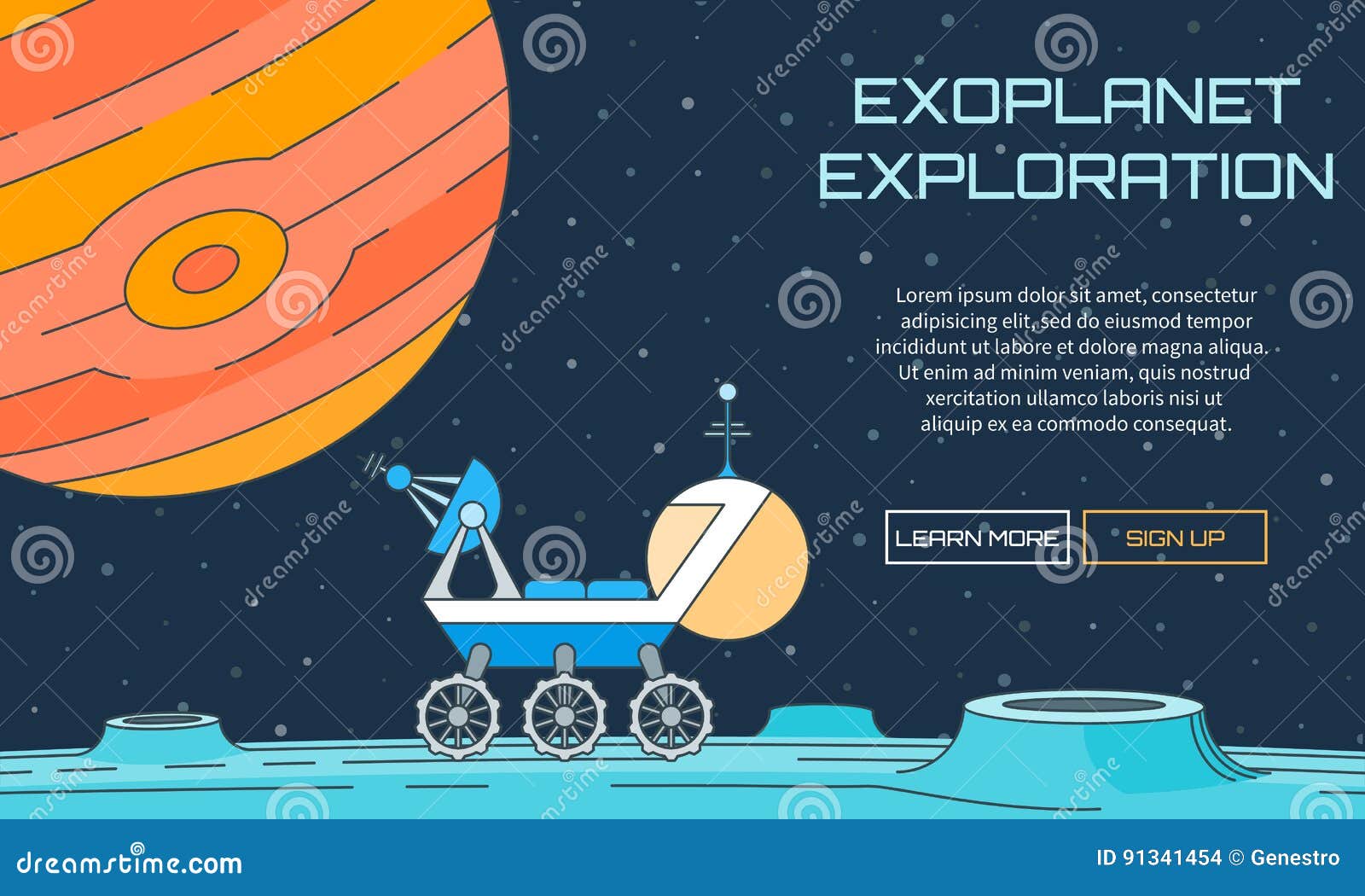 Exoplanet Exploration Background Stock Illustration - Illustration of ...
