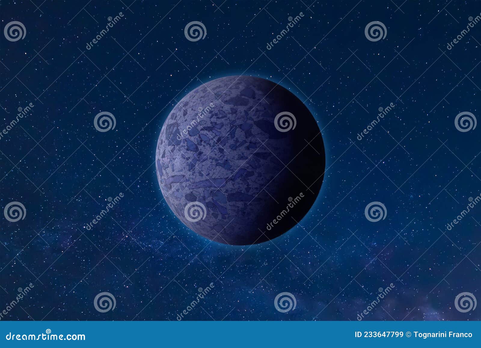 Exoplanet Exploration, 3d Rendering of an Exoplanet with Blue Marble ...