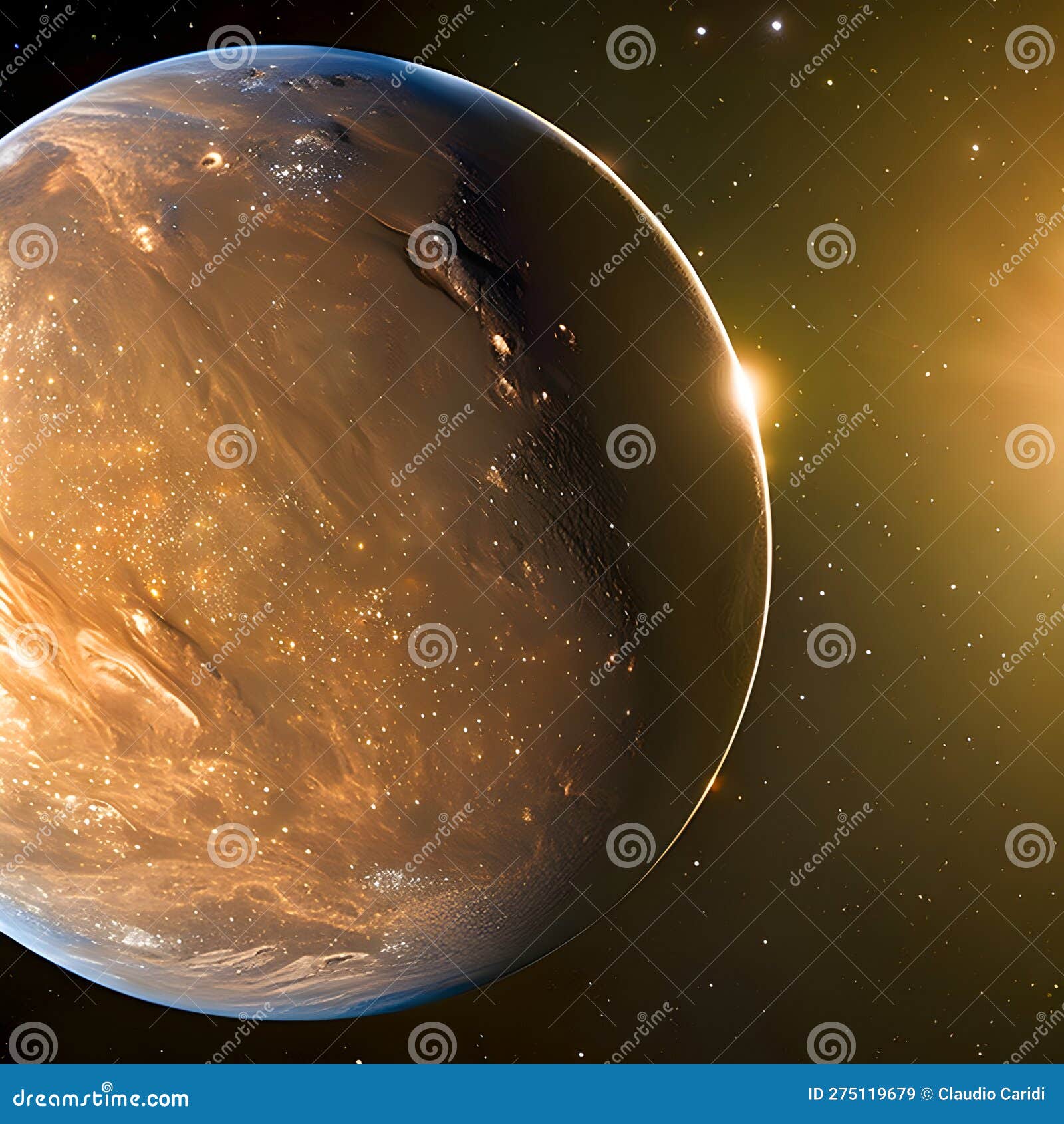 Exoplanet in Outer Space. Extraterrestrial Solar System Stock ...
