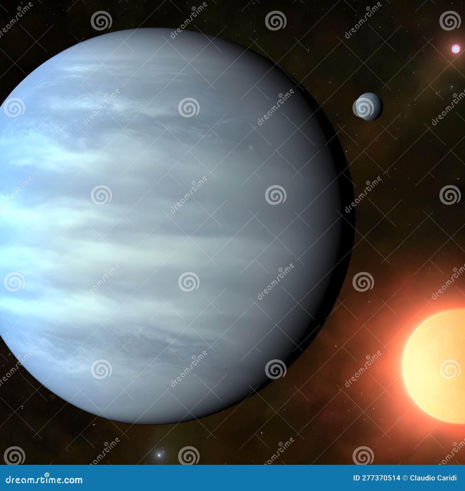 Exoplanet in Outer Space. Extraterrestrial Solar System Stock ...