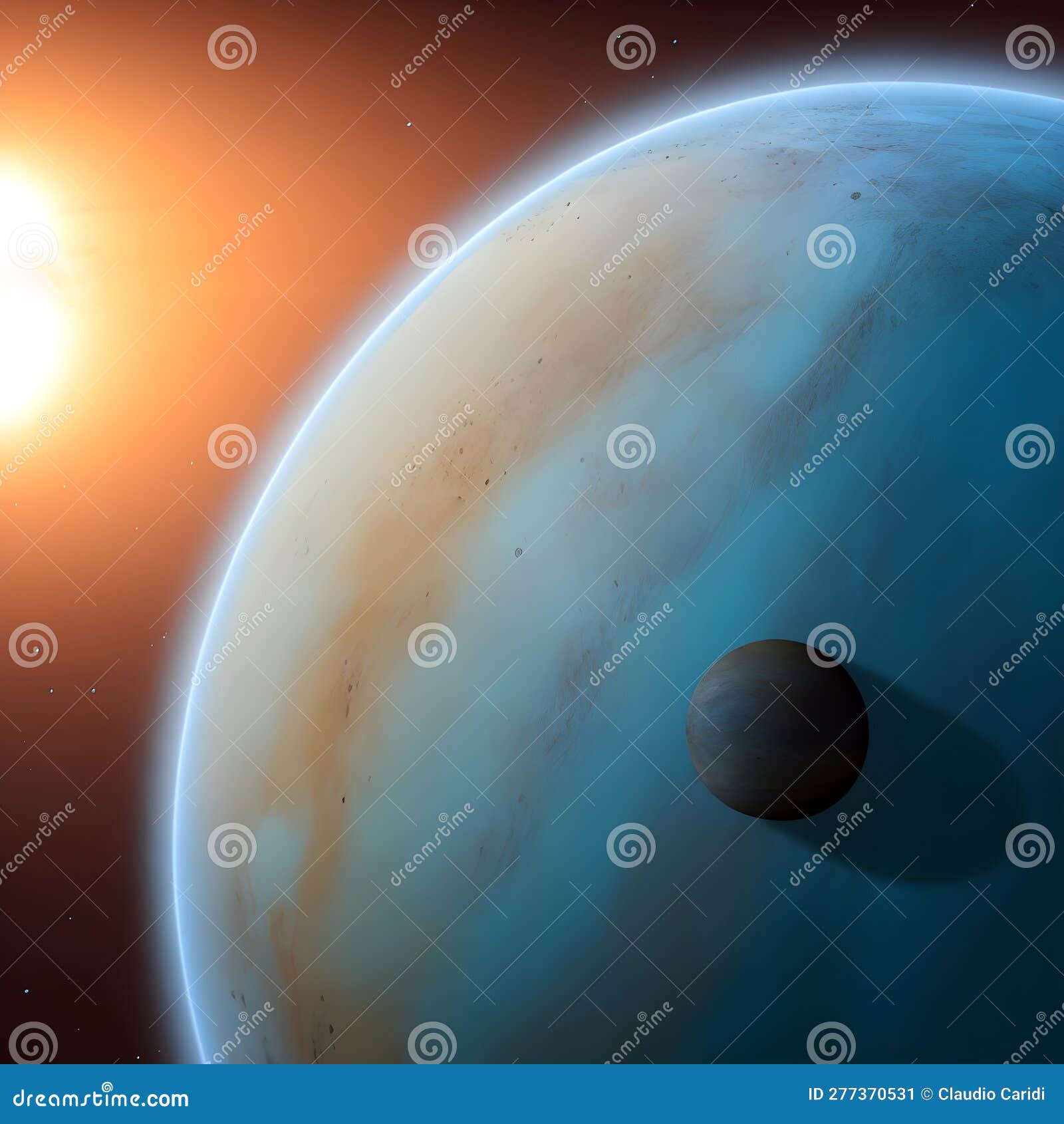 Exoplanet in Outer Space. Extraterrestrial Solar System Stock ...