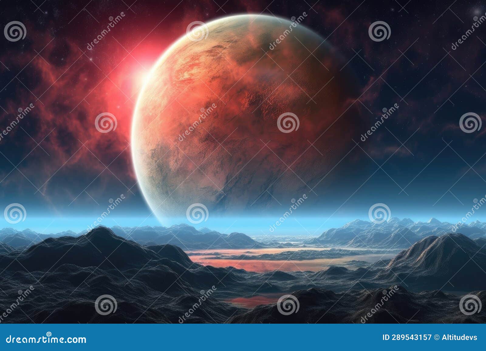 Exoplanet with Unusual Cloud Formations in Telescope View Stock Image ...