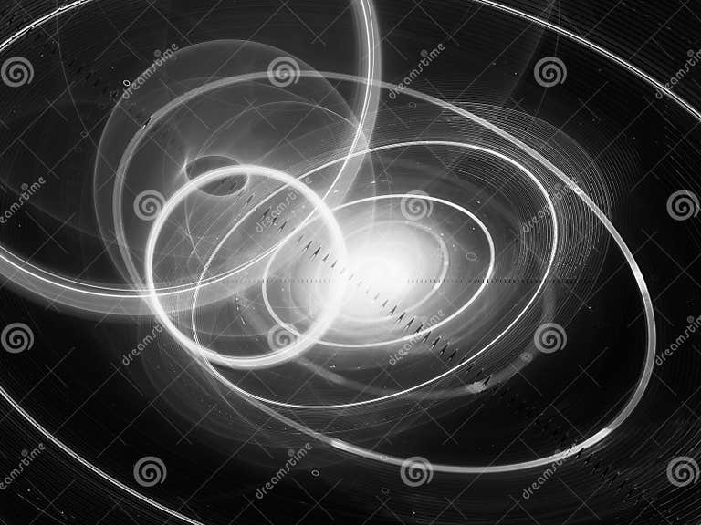 Exoplanetary System Black and White Texture Stock Illustration ...