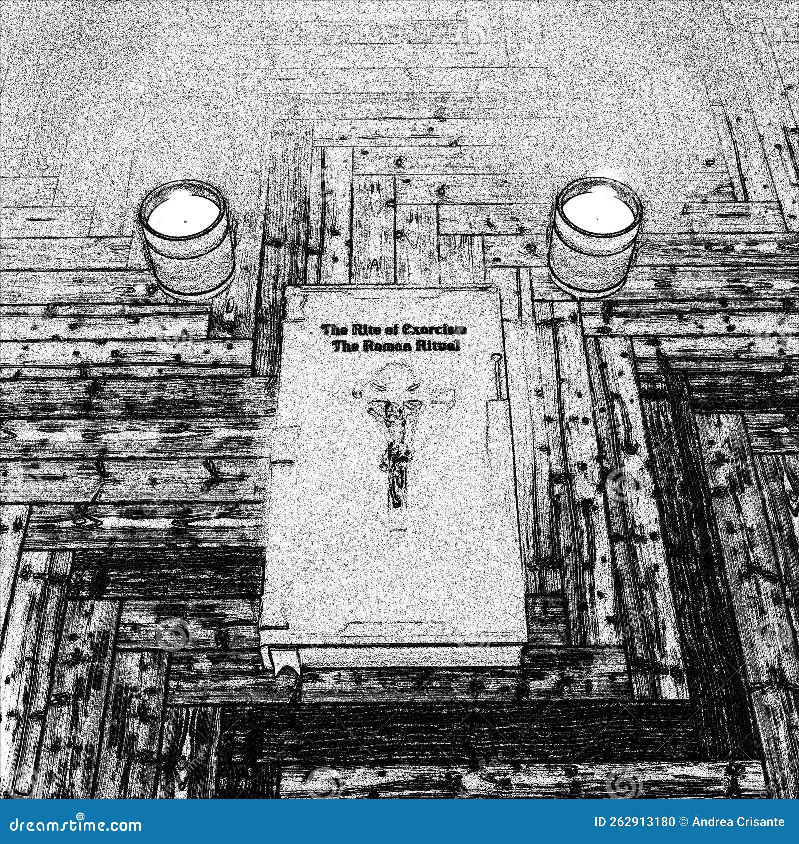 Exorcism Book Isolated On White Background Royalty-Free Illustration ...