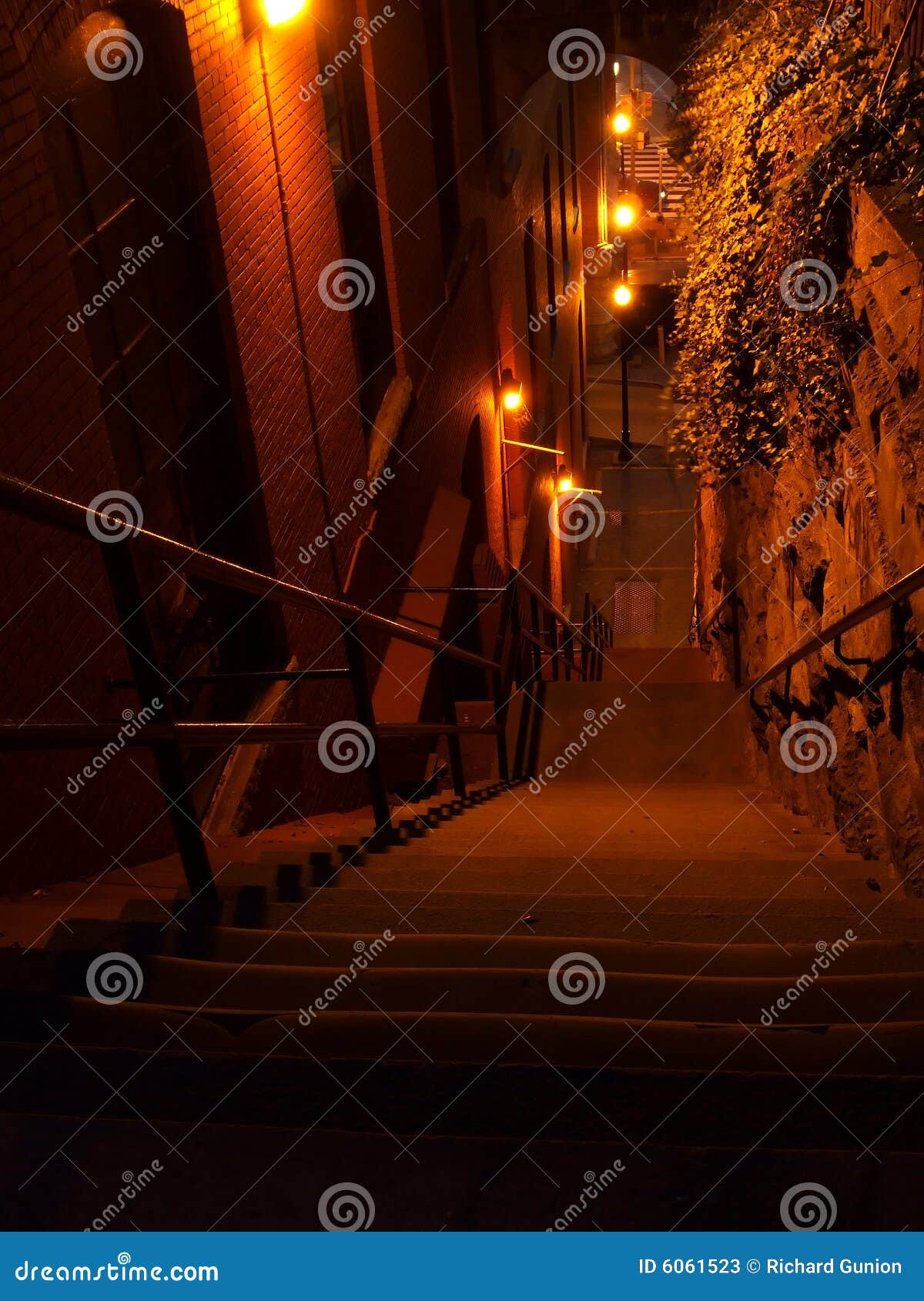 Exorcist Stairs at Night stock image. Image of steps, lonely - 6061523