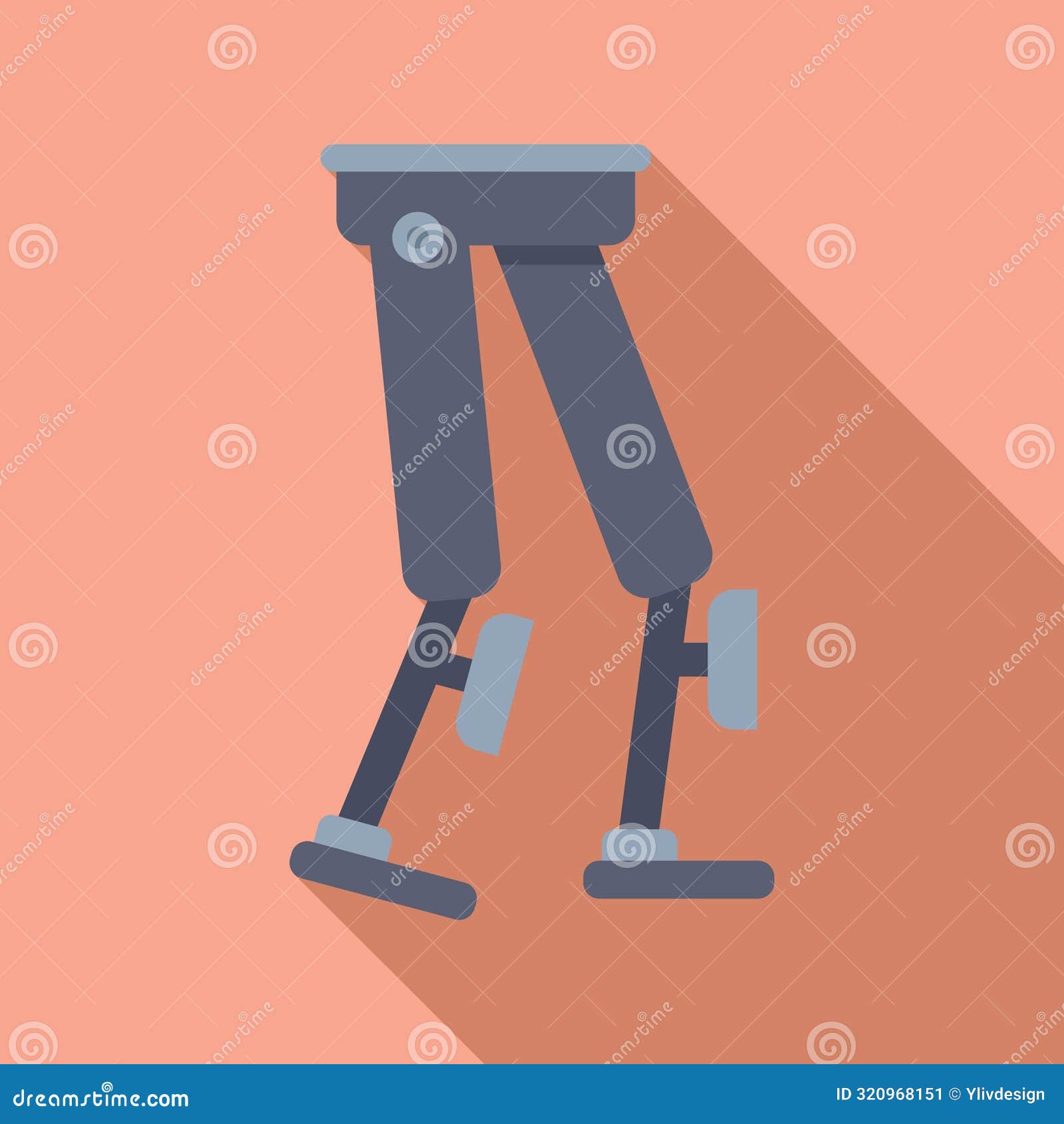 Exoskeleton Bionic Prosthetics Icons Set Vector Illustration ...