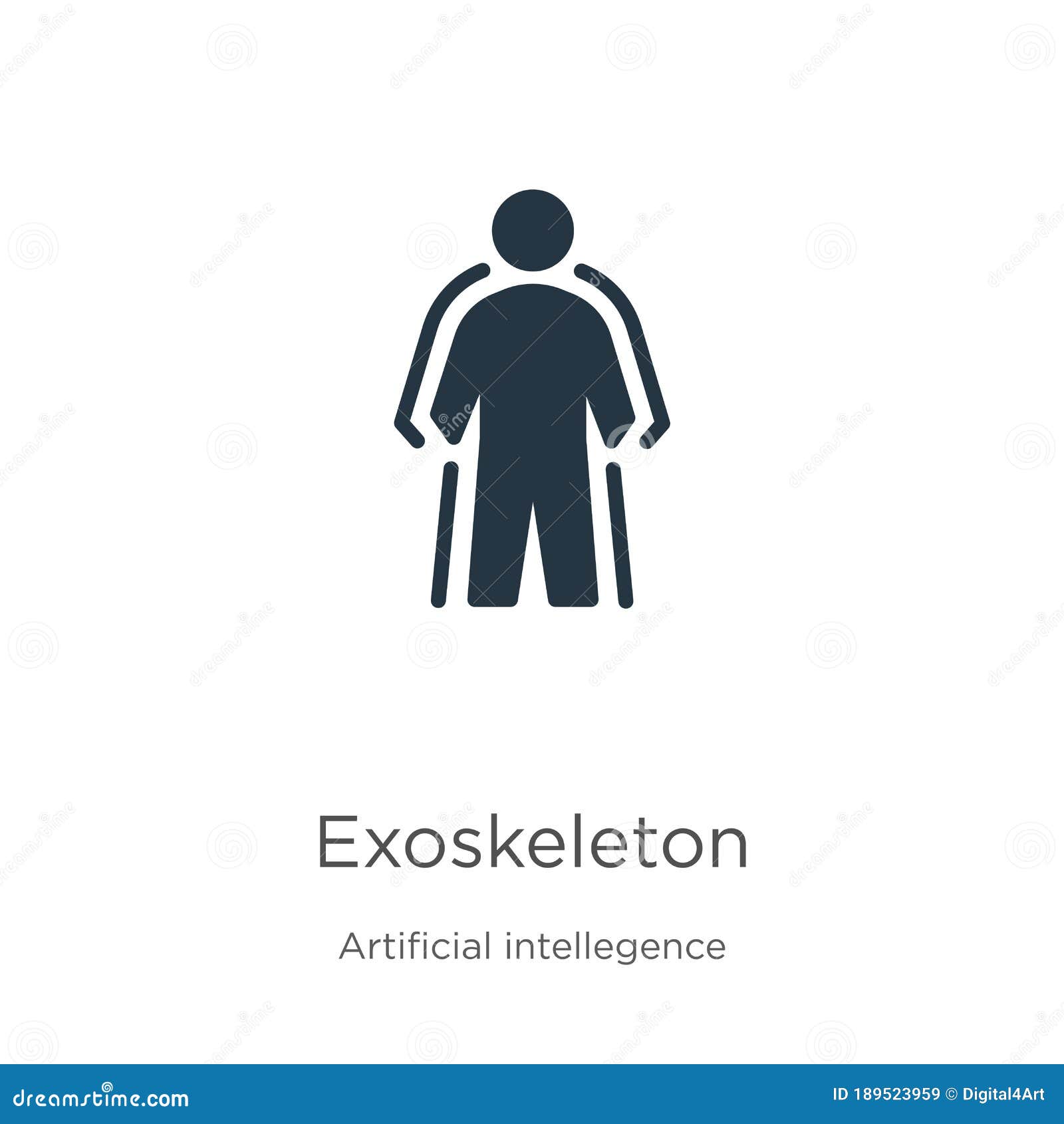 Exoskeleton Icon Vector. Trendy Flat Exoskeleton Icon from Artificial ...