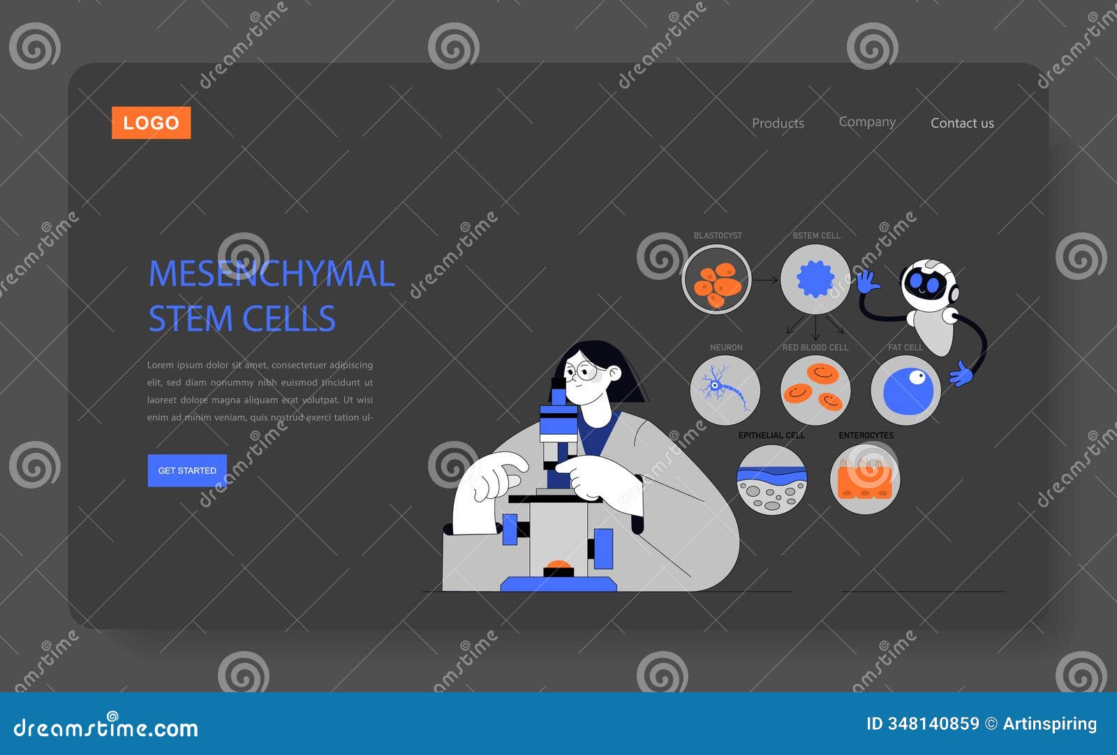 Exosomes. Flat Vector Illustration | CartoonDealer.com #350090099