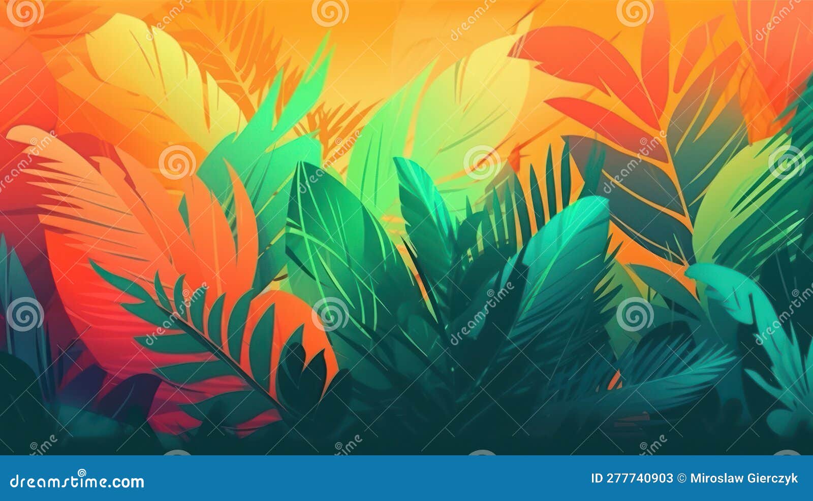 Exotic Abstract Background Inspired by the Jungle Stock Image - Image ...