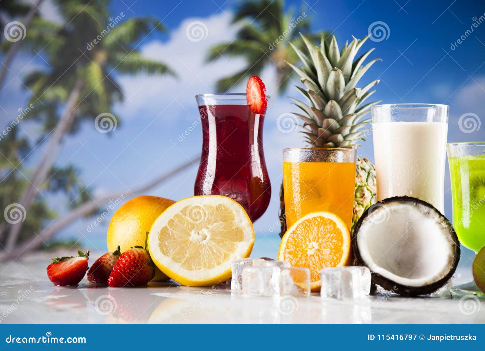Exotic alcohol drinks stock image. Image of garnish - 115416797