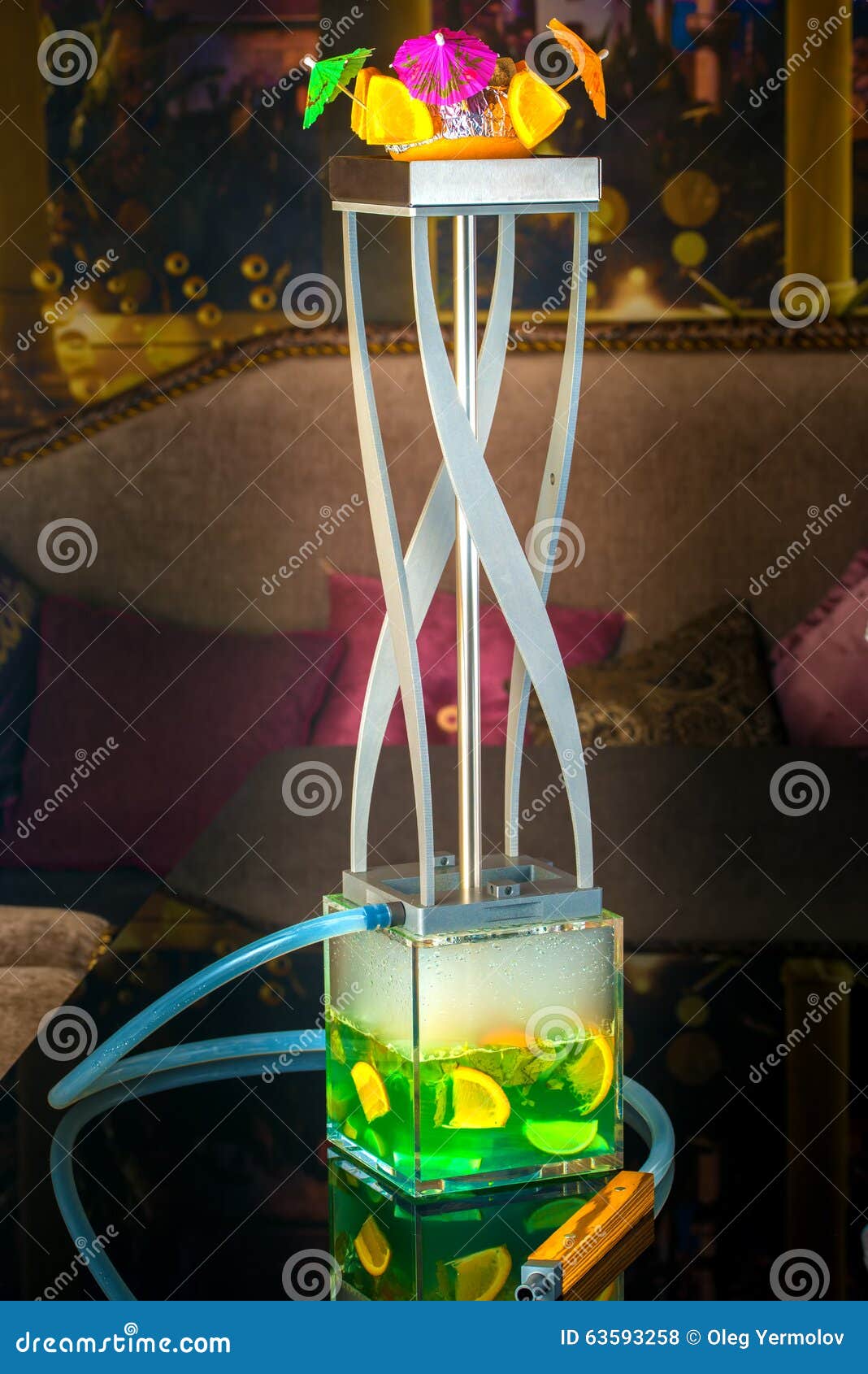 Exotic arabic hookah stock photo. Image of inhalation - 63593258