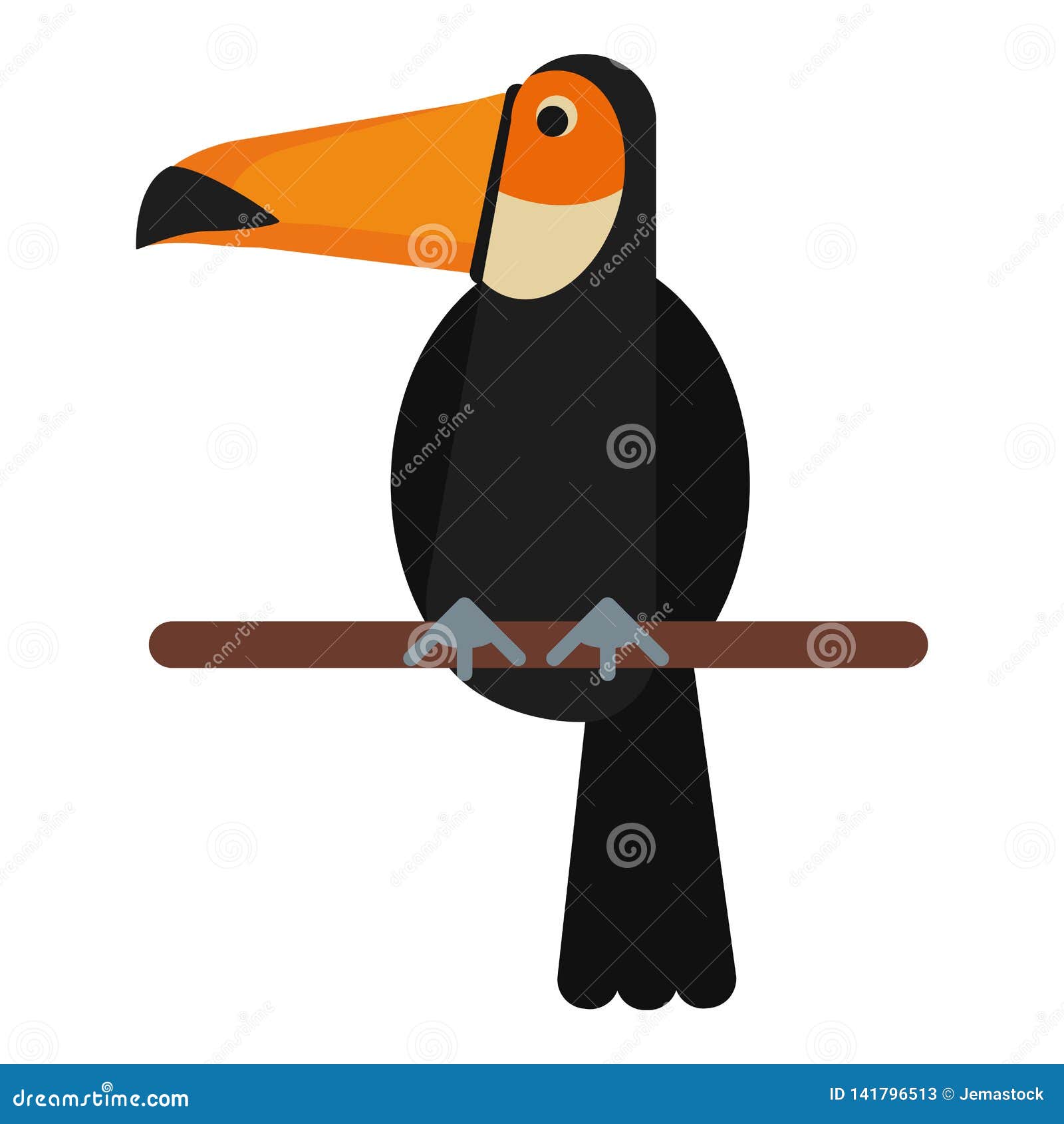 Exotic bird cartoon stock vector. Illustration of animal - 141796513