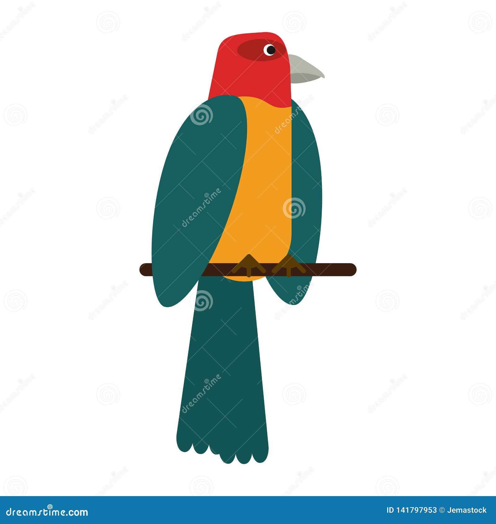 Exotic bird cartoon stock vector. Illustration of color - 141797953