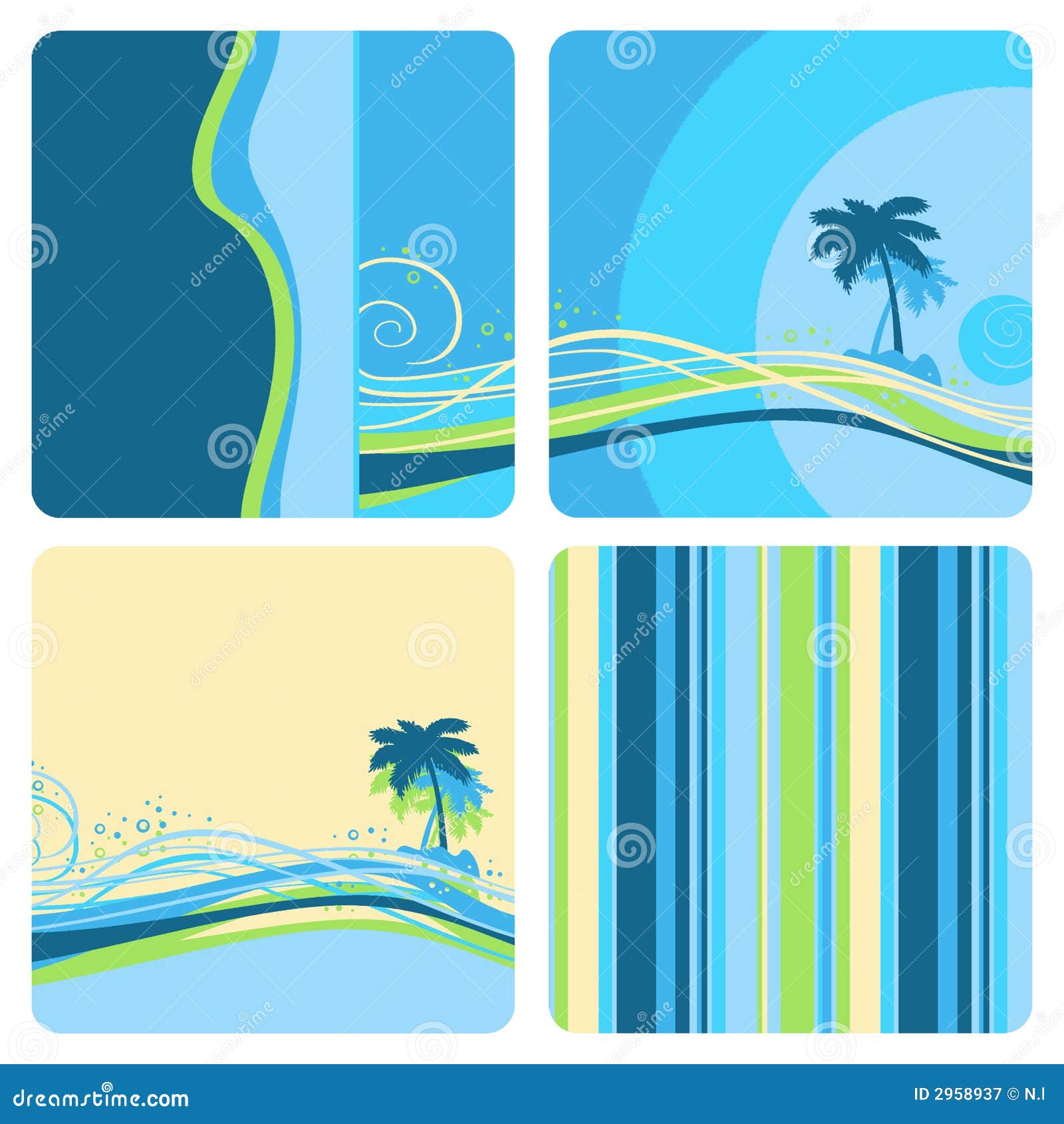 Exotic blue stock vector. Illustration of stripes, design - 2958937